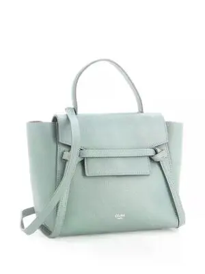 Celine Belt Bag Textured Leather Nano Shoulder Bag