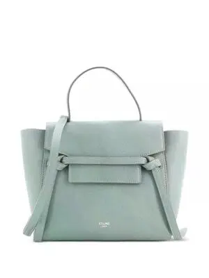 Celine Celine Nano Belt Bag In Textured Leather Green