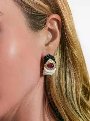 ANDREOLI Ruby And Diamond Earrings