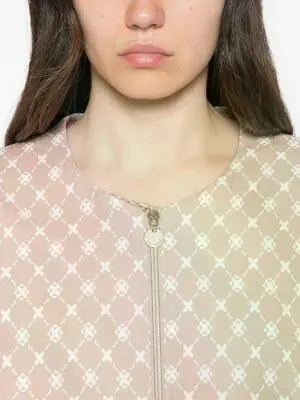 BETTY BARCLAY Geometric-print Zip-up Jacket