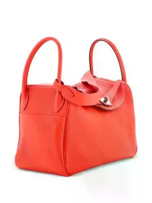 Hermès Lindy Bag Clemence 30 Shoulder Bag - Red