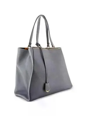 Fendi 3jours Bag Leather Large Tote Bag - Grey
