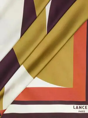 LANCEL Geometric-print Silk Scarf