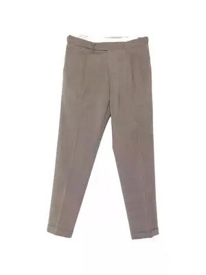 BRIGLIA 1949 Pleated Turn-up Trousers - Grey