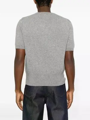Extreme Cashmere Martina V-neck Short-sleeve Sweater - Grey