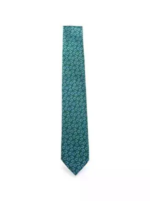 ANTONIO MURO Floral-pattern Tie - Green