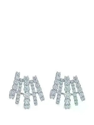 Kwiat Diamond Ear Cuff Earrings In 18k White Gold - Silver