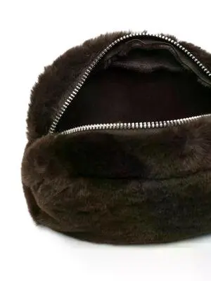 Apparis Faux-fur Make-up Bag - Brown