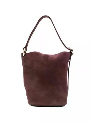 JOSEPH M Fold Suede Bucket Bag - Brown