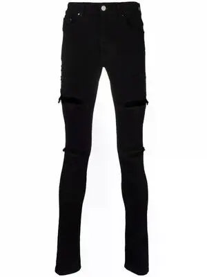 Amiri Distressed-effect Skinny Jeans - Black