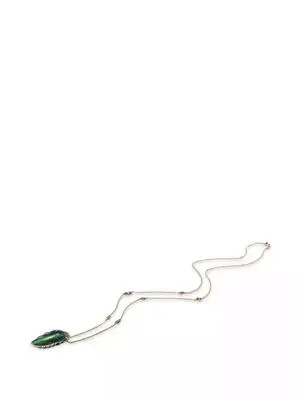 BIBI VAN DER VELDEN Scarab Beetle Wing Pendant Necklace