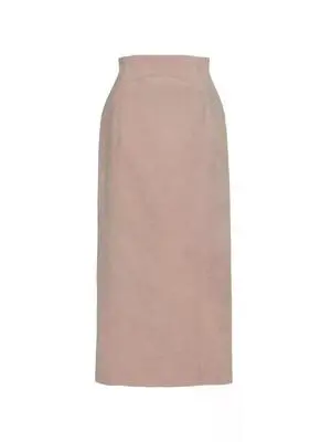 MULLER OF YOSHIOKUBO Faux-suede Saddle Skirt - Blue