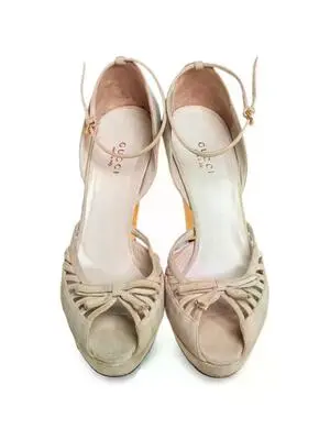 Gucci Bow-detail Platform Sandals