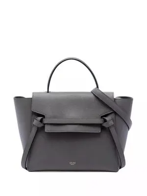 Celine 2016 Micro Grained Calfskin Belt Bag Satchel - Grey