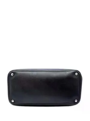 Prada Saffiano Leather Turnlock Satchel - Black