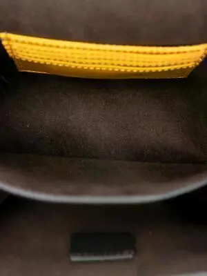 Fendi Leather Crystal Embellished Crossbody Bag - Yellow