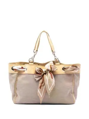 Gucci 2016-2026 Medium Guccissima Trimmed Canvas Positano Tote Bag - Neutrals