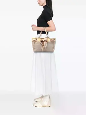 Gucci 2016-2026 Medium Guccissima Trimmed Canvas Positano Tote Bag