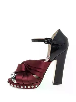 N°21 Crystal-embellished Knotted Sandals - Red