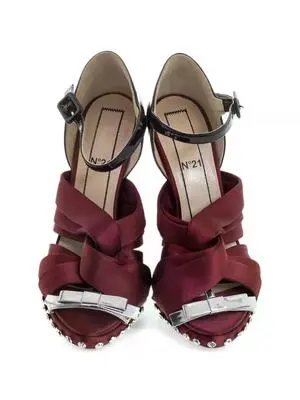 N°21 Crystal-embellished Knotted Sandals
