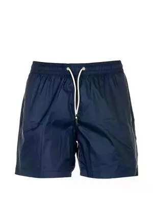 Hartford Drawstring Straight-hem Swim Shorts - Blue