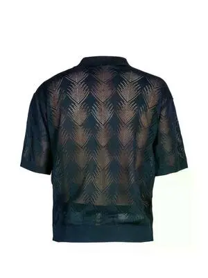 OFFICINA36 Chevron-knit Polo Shirt