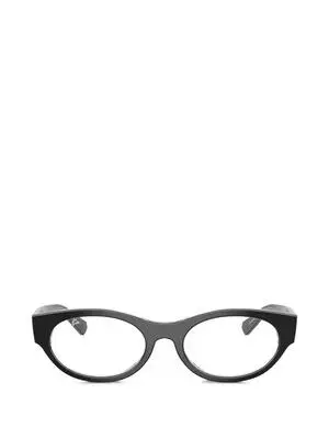 Ray-ban Oval-frame Glasses - Black
