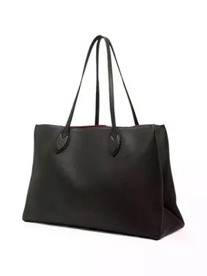 LOUIS VUITTON 2021 Leather Lockme Shopper Tote Bag - Black
