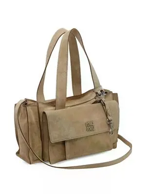 Miu Miu Suede Utilitaire Shoulder Bag