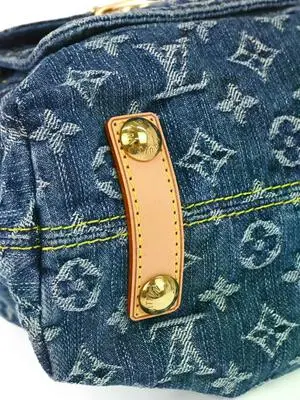 LOUIS VUITTON Monogram Denim Baggy Tote Bag - Blue