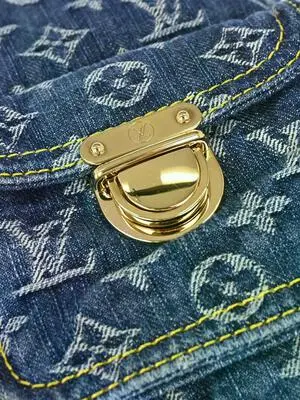 LOUIS VUITTON Monogram Denim Baggy Tote Bag - Blue