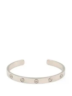 Cartier 18k White Gold Love Open Bangle - Silver