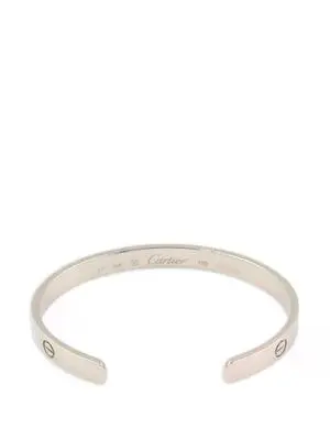 Cartier 18k White Gold Love Open Bangle