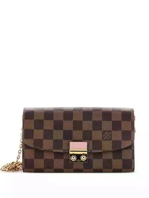 LOUIS VUITTON Louis Vuitton Croisette Chain Wallet Damier Crossbody Bag
