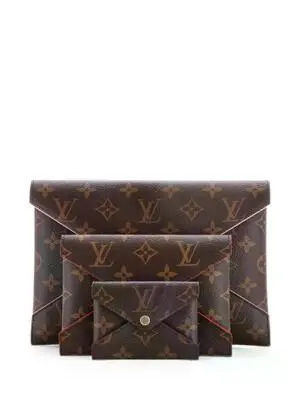 LOUIS VUITTON Kirigami Pochette Set Monogram Canvas Clutch Bag - Brown
