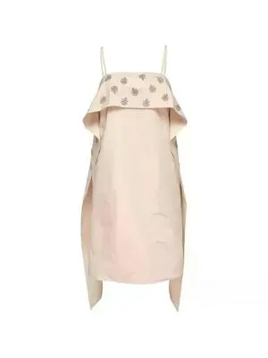 CLUB21 Crystal-embellished Taffeta Mini Dress - Pink