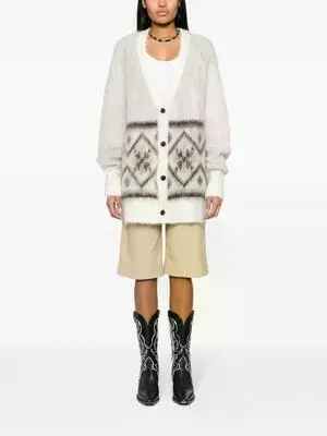 Martine Rose Brushed Fair Isle-intarsia Mohair Blend Cardigan