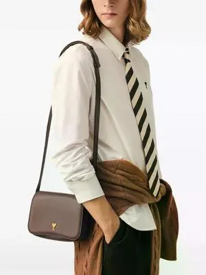 AMI Paris Cowhide Leather Paris Paris Bag