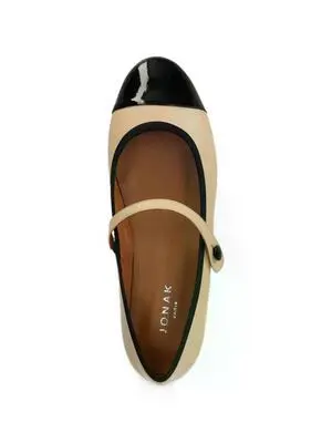 JONAK PARIS Patent-toe Mary Jane Ballet Flats