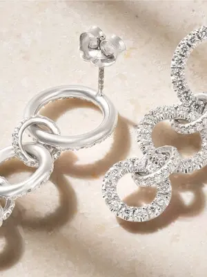 SPINELLI KILCOLLIN Talan Blanc 18-karat White Diamond Earrings