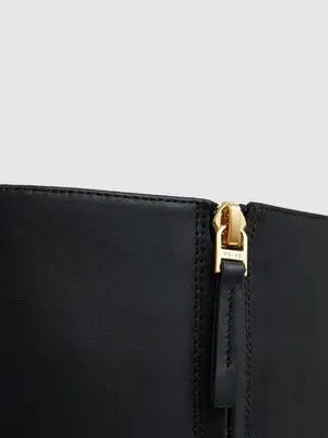 REISS Leather Block-heel Knee-high Boots