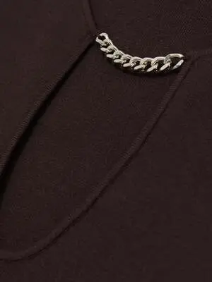 REISS Chain-detail Keyhole Knit Top