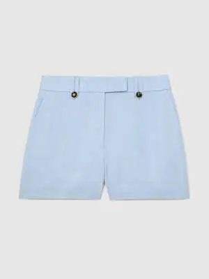 REISS Mid-rise Tailored Shorts - Blue