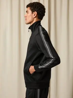 REISS Monogram Zip-through Relaxed Track Top