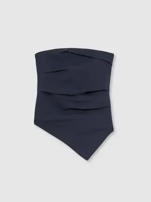 REISS Ruched Bandeau Top With Scarf Hem