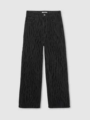 REISS Cotton-blend Flocked Straight-leg Jeans