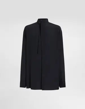 Dolce & Gabbana Crêpe De Chine Shirt Shirts - Blue