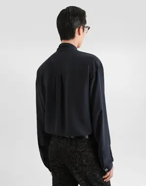 Dolce & Gabbana Crêpe De Chine Shirt Shirts - Blue