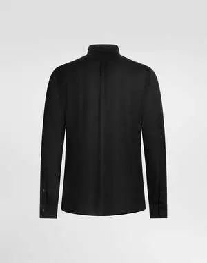 Dolce & Gabbana Martini Shirt In Melange Jersey Shirts - Black