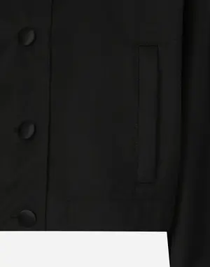 Dolce & Gabbana Gabardine Bomber Jacket, Waxed On Reverse, With Branded Tag Coats And Jackets